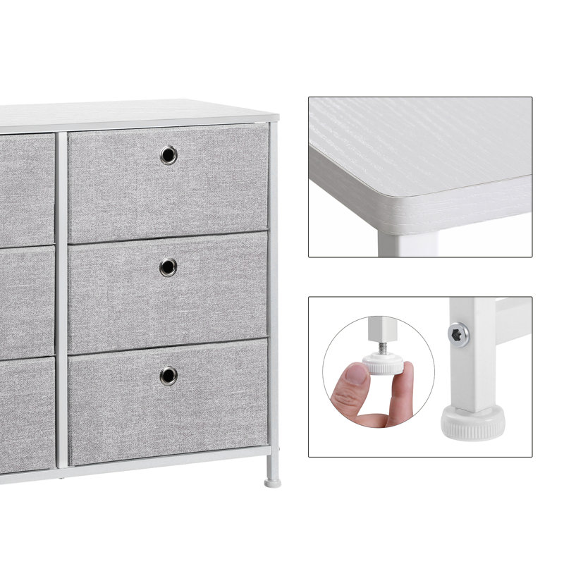 Whitestone 6 drawer double dresser ebern designs store